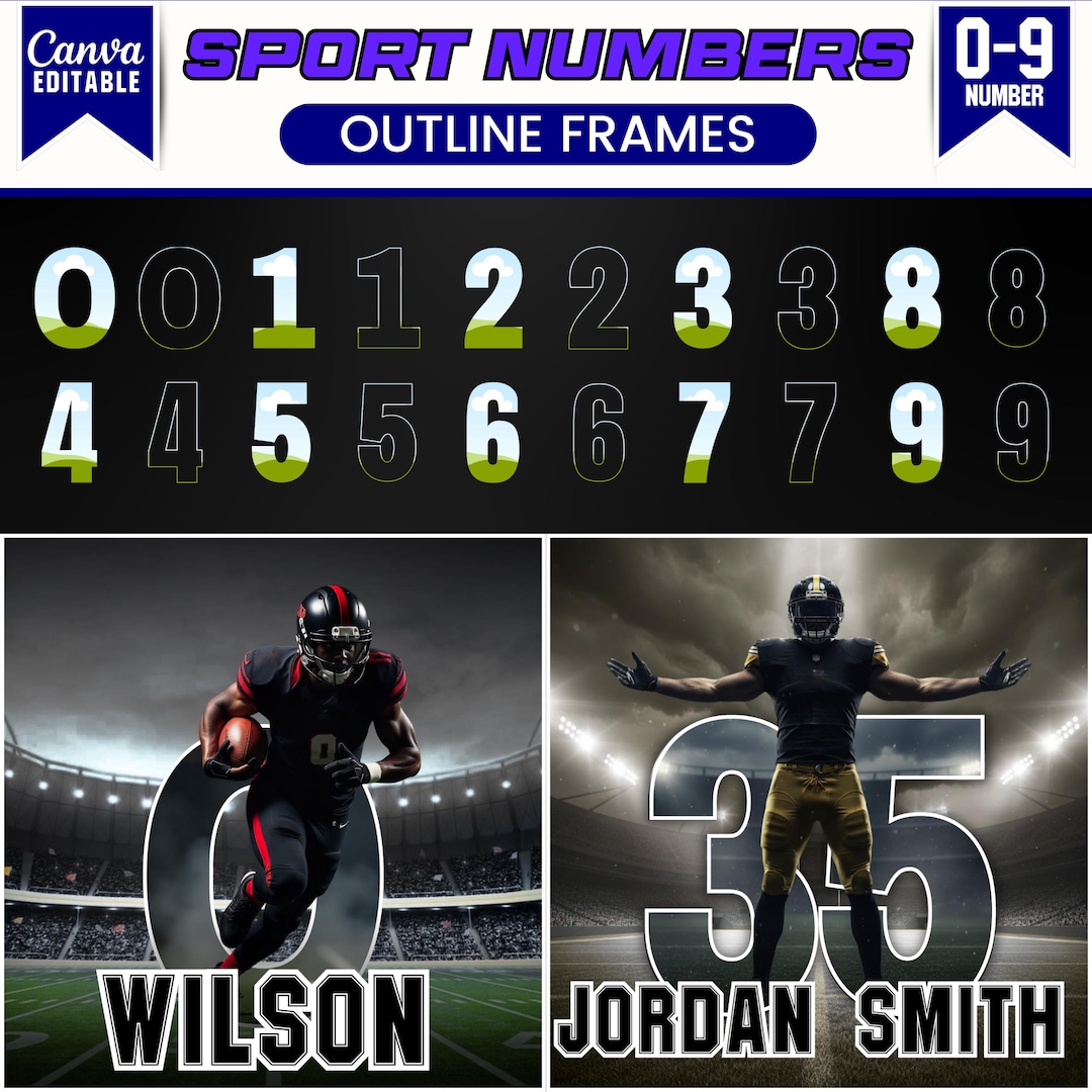 Pop Out Number Design Templates, Sports Pop Out Templates, Number 0-9 ...