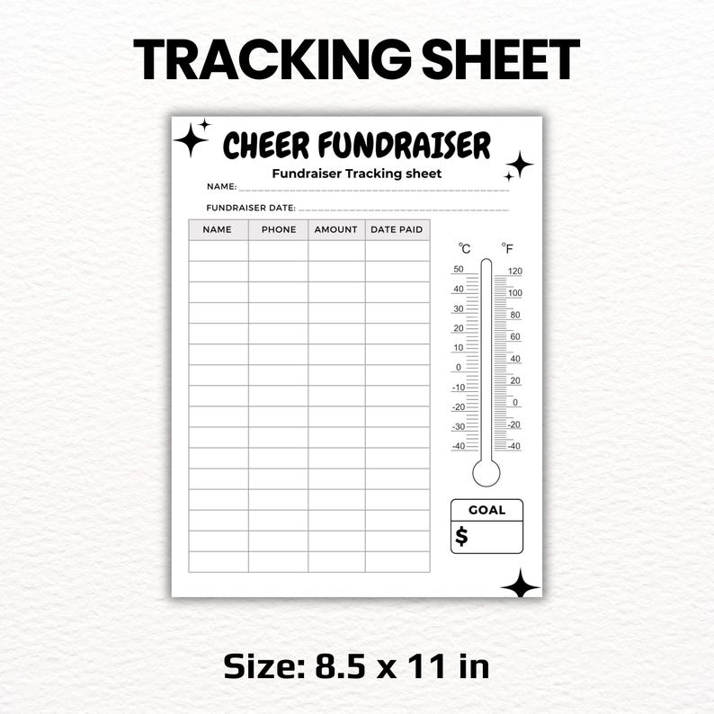 Editable Cheerleading Fundraisers Bundle Template, Pick A Date to ...