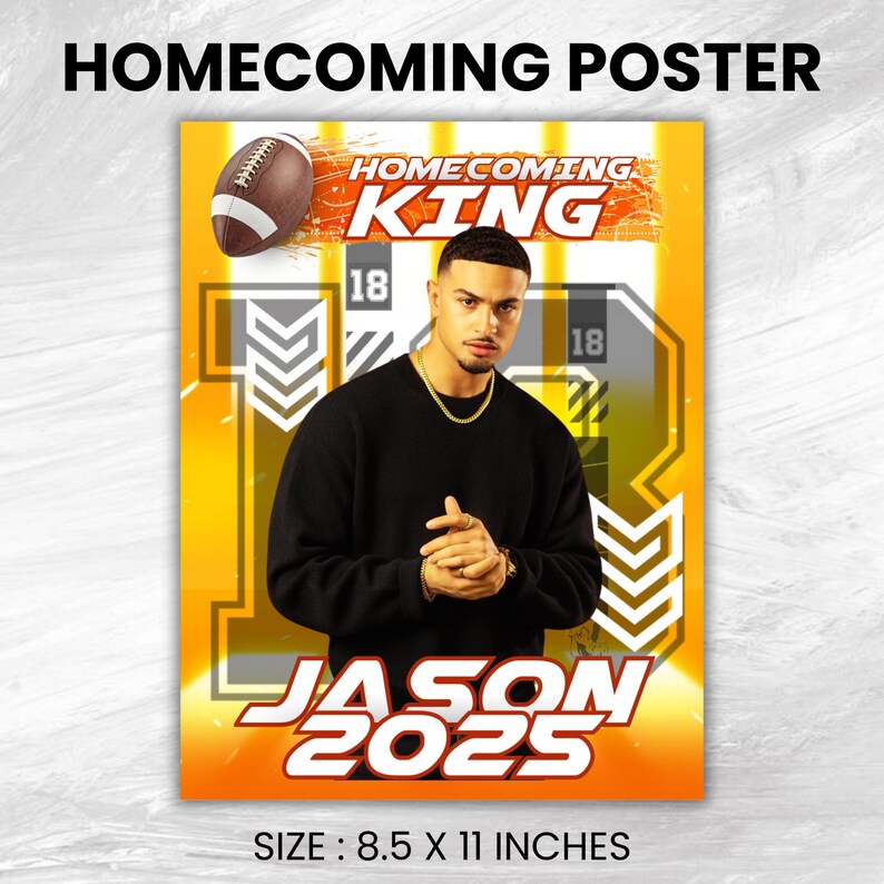 Homecoming King Poster, Football Homecoming Poster, Homecoming Campaign ...