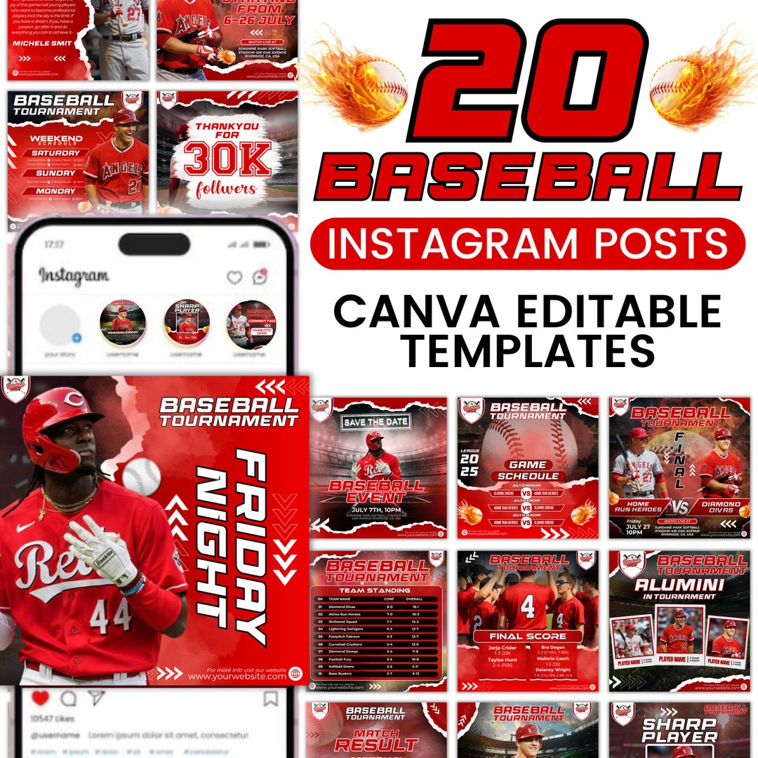 Baseball Social Media Templates, Baseball Social Media Templates ...