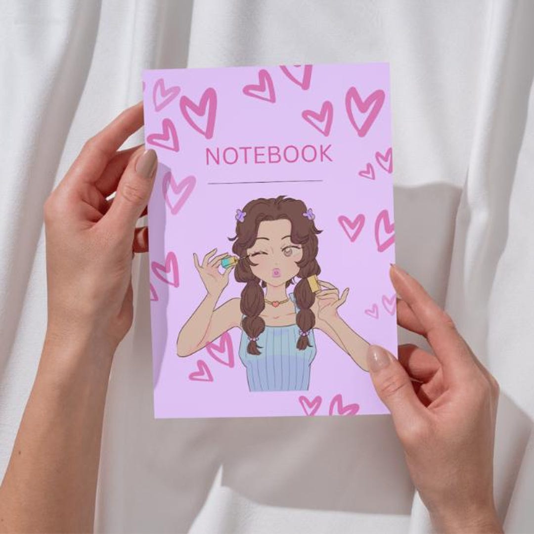 Cute Pink Anime Girl Notebook- Kawaii Digital Journal for Teens & Girl ...