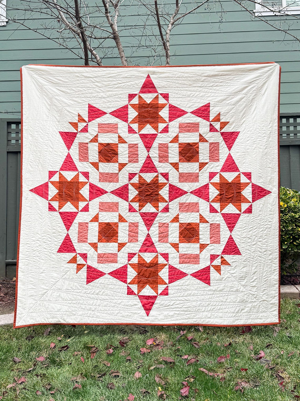 Encircled Stars Quilt Pattern - PDF Download - A Medallion-style Quilt ...