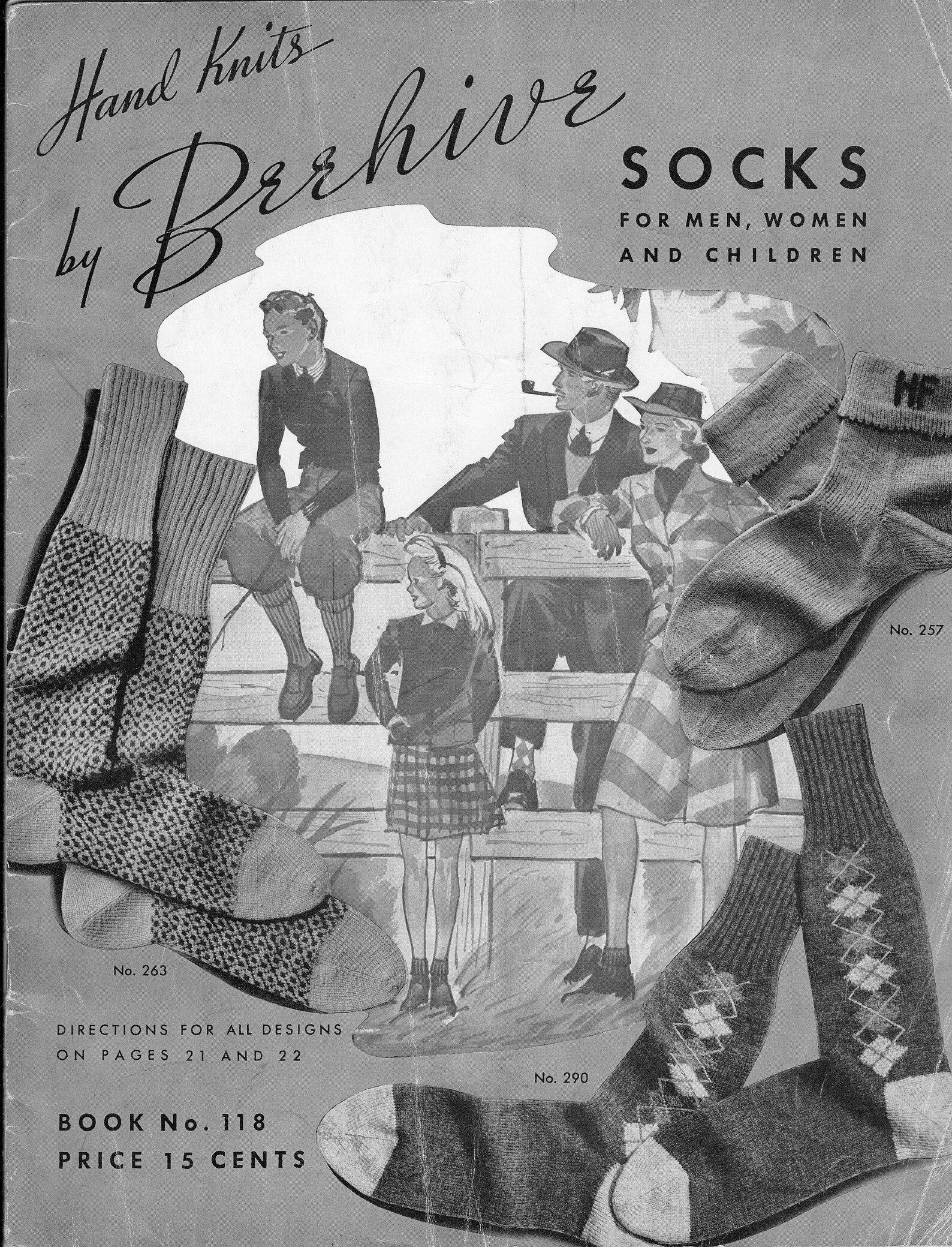 Women's Vintage Heel-less Sock Pattern From Beehive Hand Knits, PDF ...