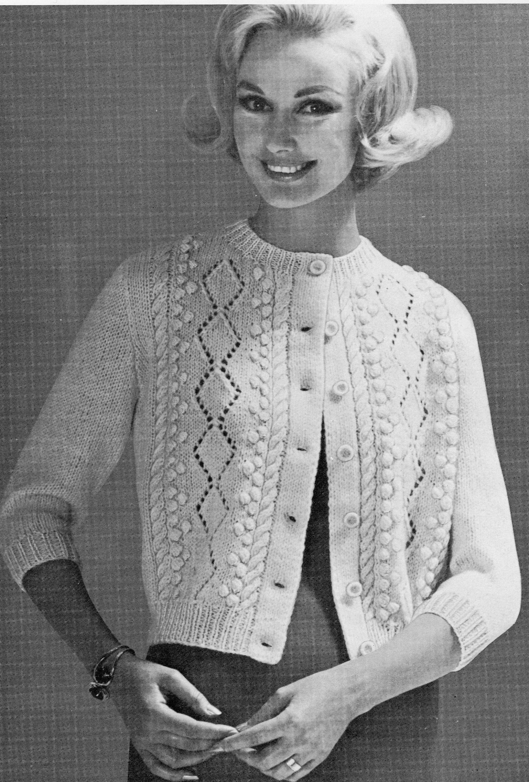 Woman's Cardigan Sweater, From Vintage Fleisher Pattern, PDF Pattern - Etsy