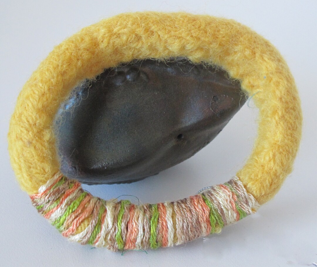 Felted Wool Bracelet Wrapped in Fall Colors - Etsy
