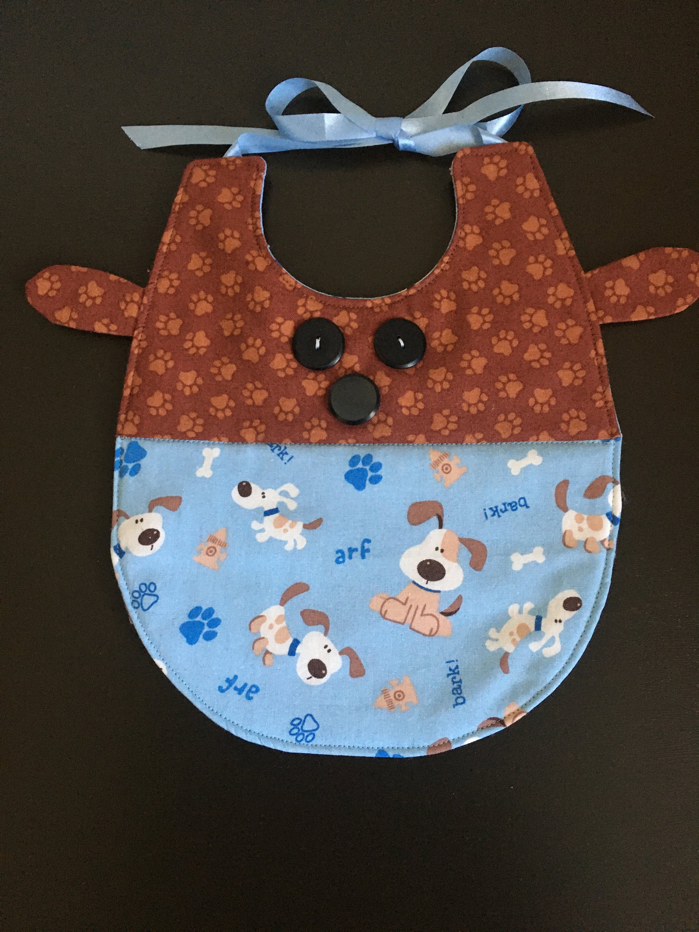 Infant Bib, Puppy Dog Theme, Baby Gift - Etsy