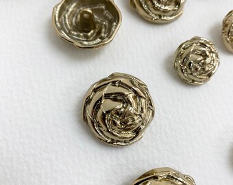 Metal Rose Buttons | Etsy