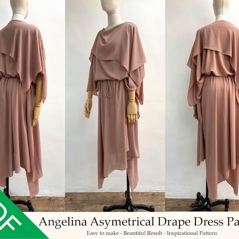 Draped Dress Pattern - Etsy