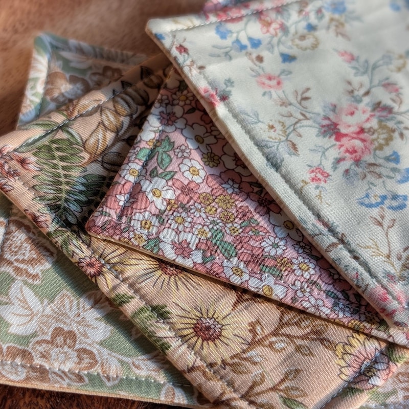Natural Fabric Coasters - Etsy UK