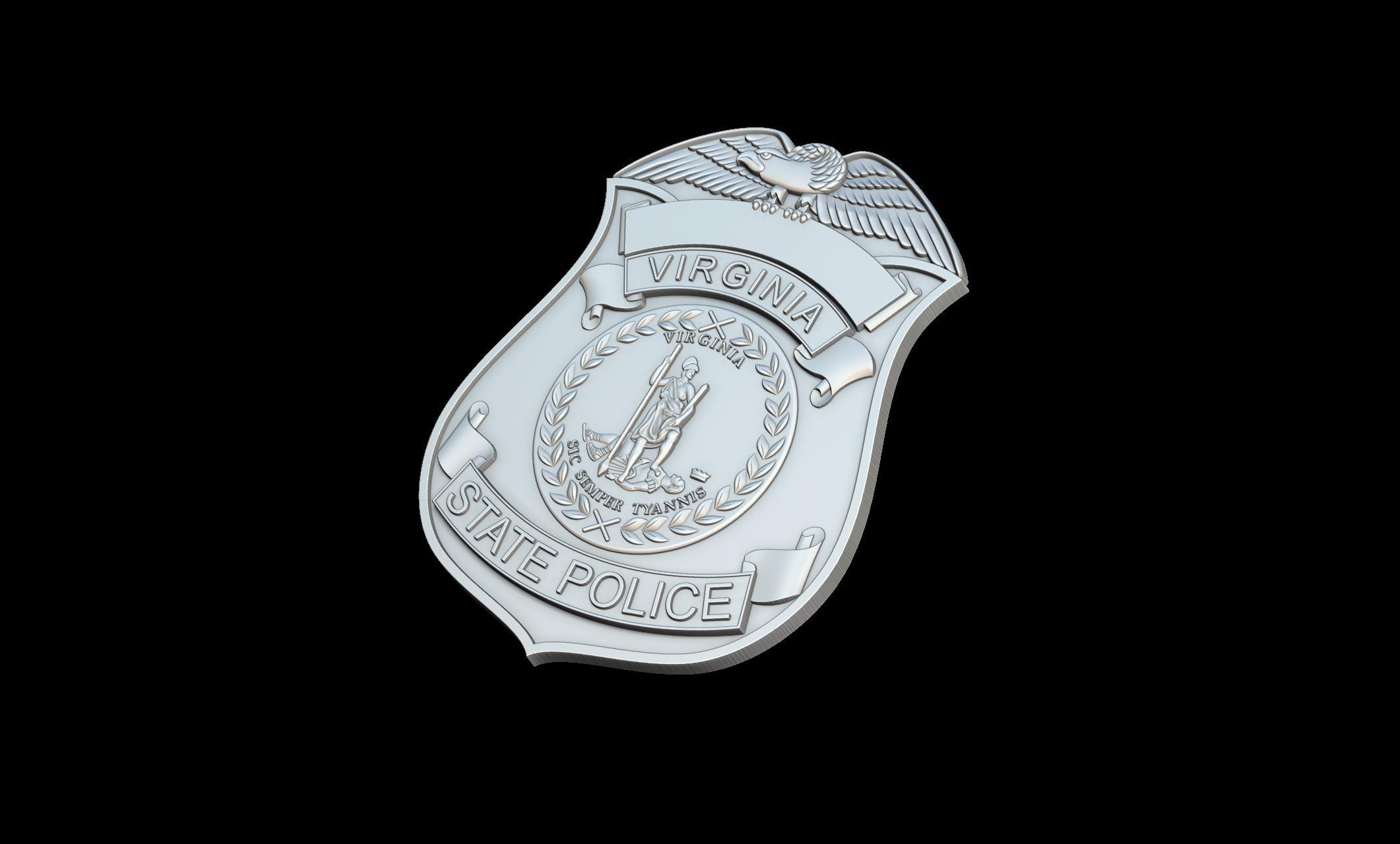 Virginia State Police Badge 3D STL File for CNC - Etsy
