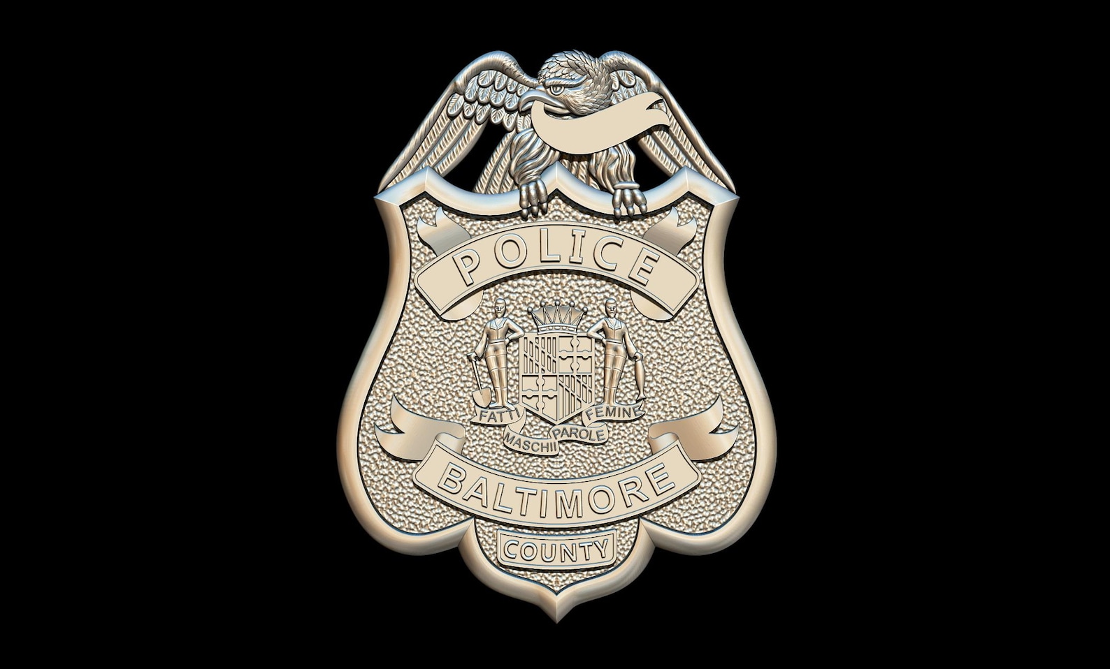 Baltimore Police Badge 3D STL for CNC - Etsy