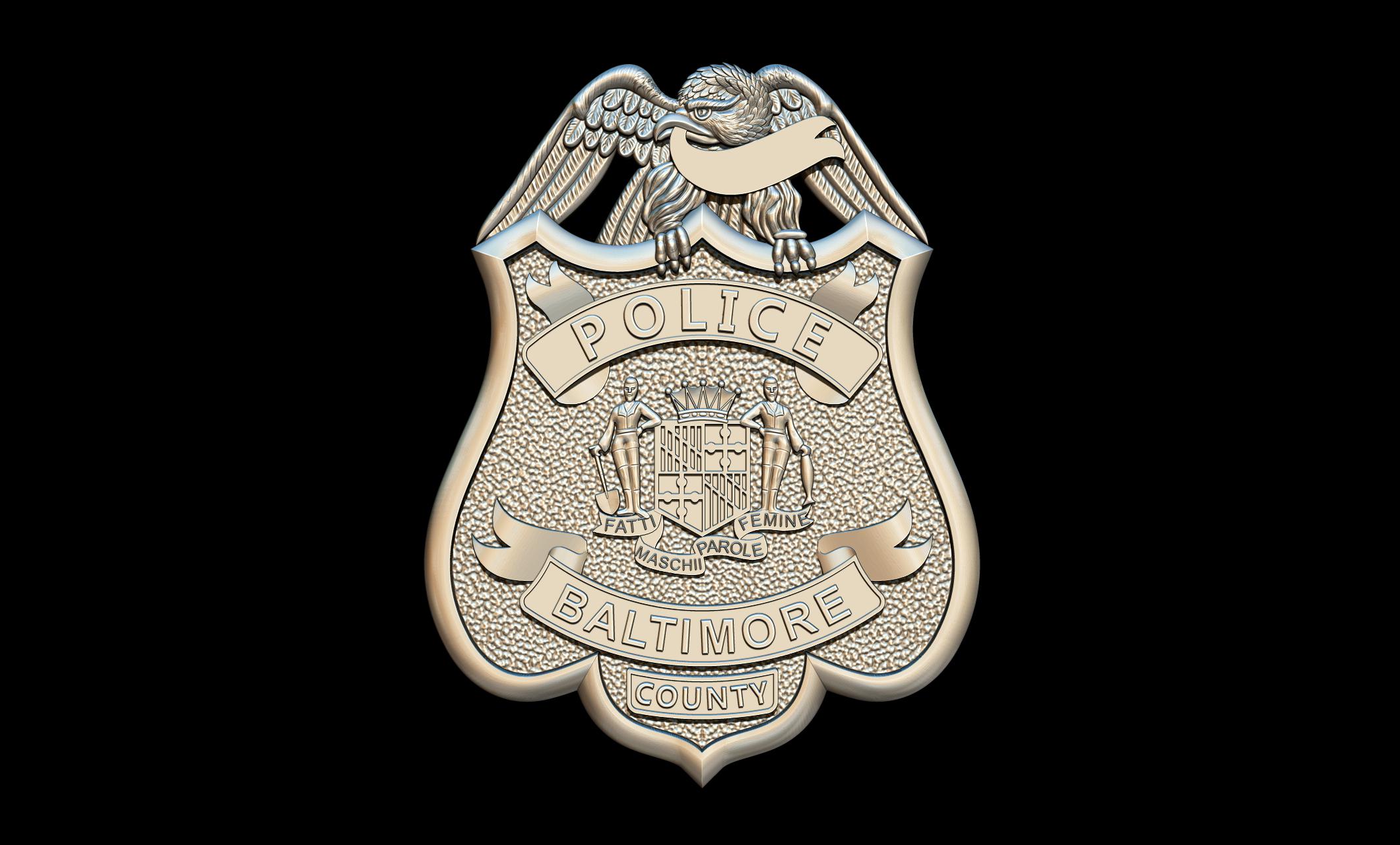 Baltimore Police Badge 3D STL for CNC - Etsy