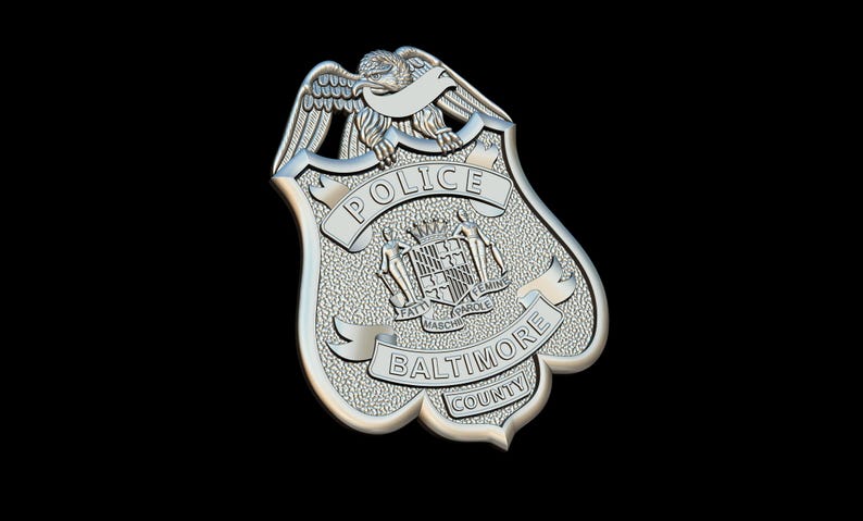 Baltimore Police Badge 3D STL for CNC - Etsy