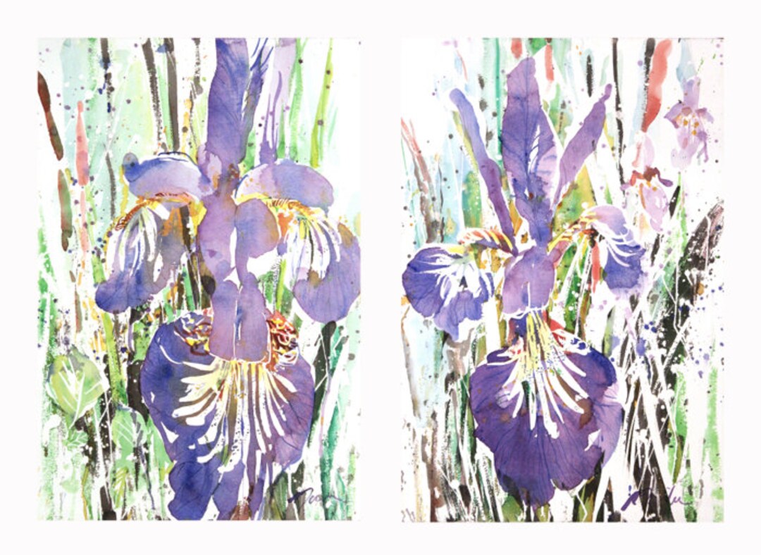 Diptych No.5-l Flowers, Limited Edition of 50 Fine Art Giclee Prints ...