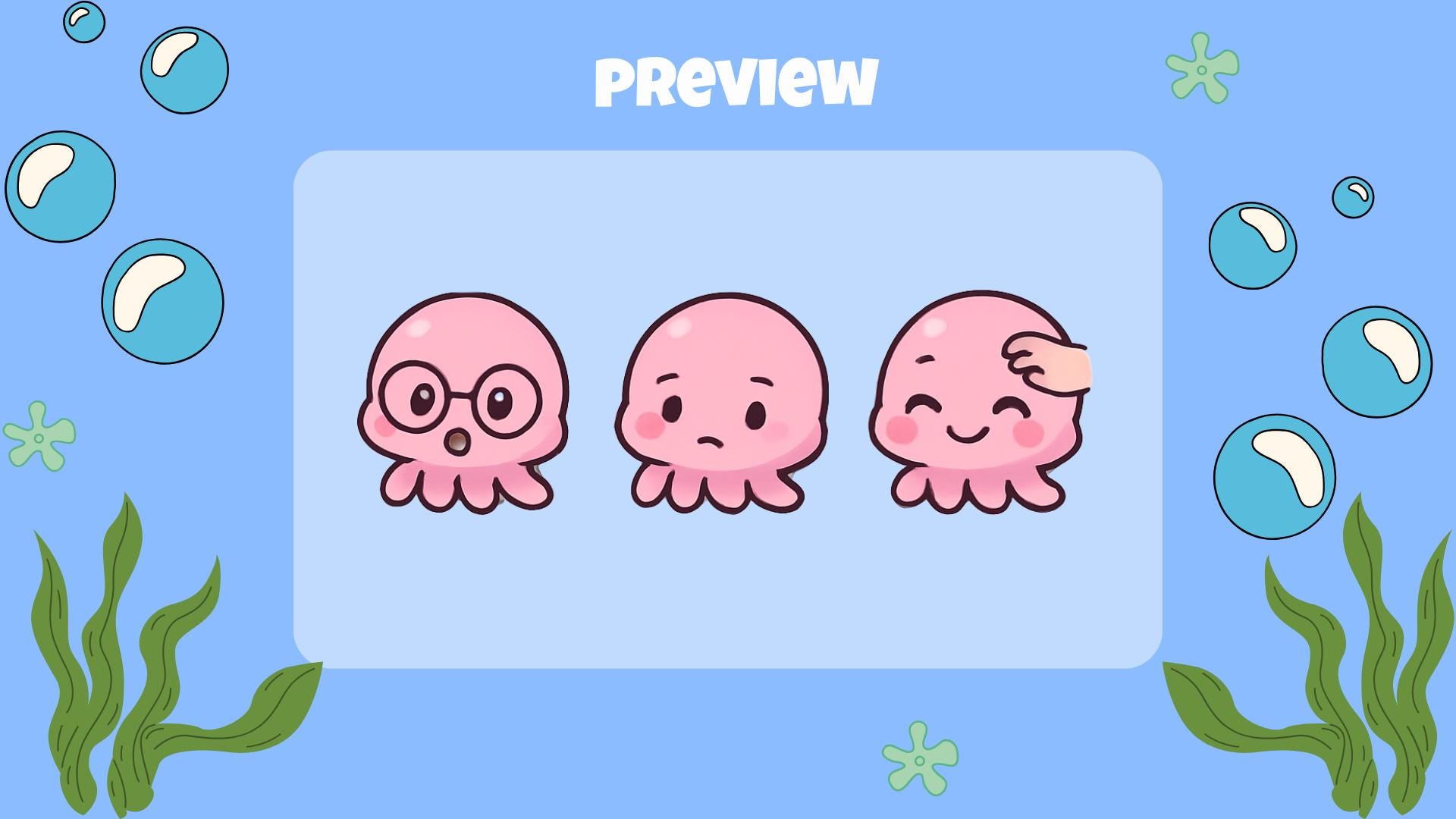 Cute Jellyfish Emote Pack – Chibi Twitch & Discord Emotes – Kawaii ...