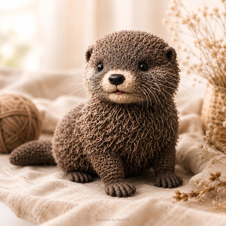 Realistic Otter Crochet Pattern, Amigurumi Tutorial, River Animal Plush ...