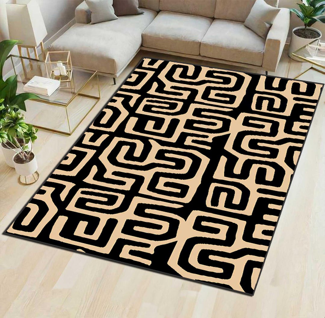 Savannah Area Rug - African Rug - African Print Rug - Machine Washable ...