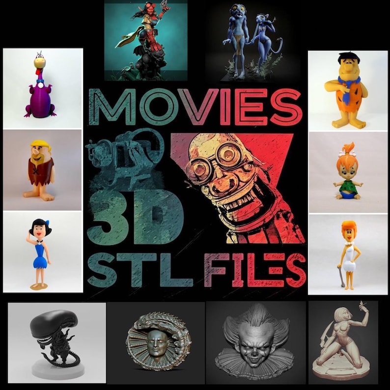 Movies and TV STL Pack 3D Print Files - Etsy