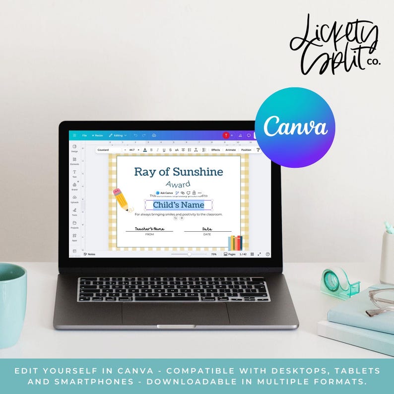 Editable Class Awards Certificates, 42 Canva Templates (PDF Download ...