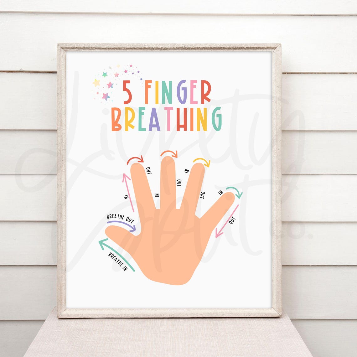 Mindfulness Breathing Exercise Poster: Calm Down Corner Sign (digital ...