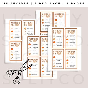 Pumpkin Pie Sensory Bin Recipe Cards: Fall Counting Activity (PDF) - Etsy