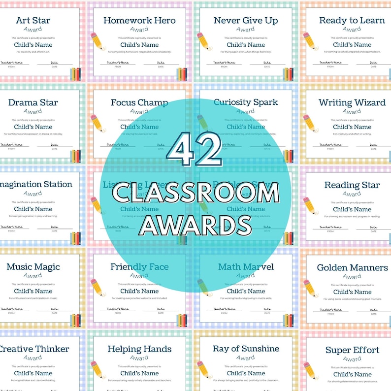 Editable Class Awards Certificates, 42 Canva Templates (PDF Download ...