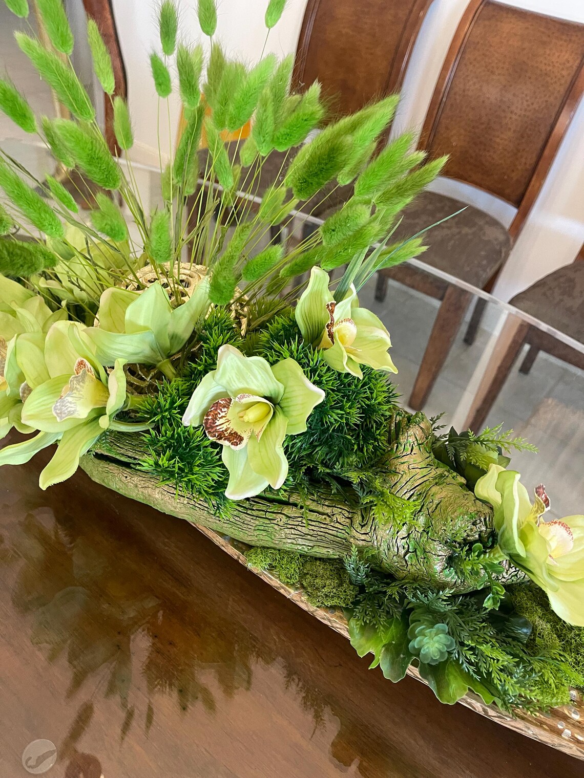 Green Orchids Centerpiece Large Bowl With Flowers Marple Ball Luxury ...