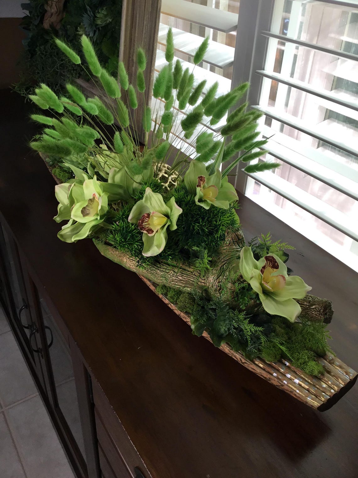 Green Orchids Centerpiece Large Bowl With Flowers Marple Ball Luxury ...