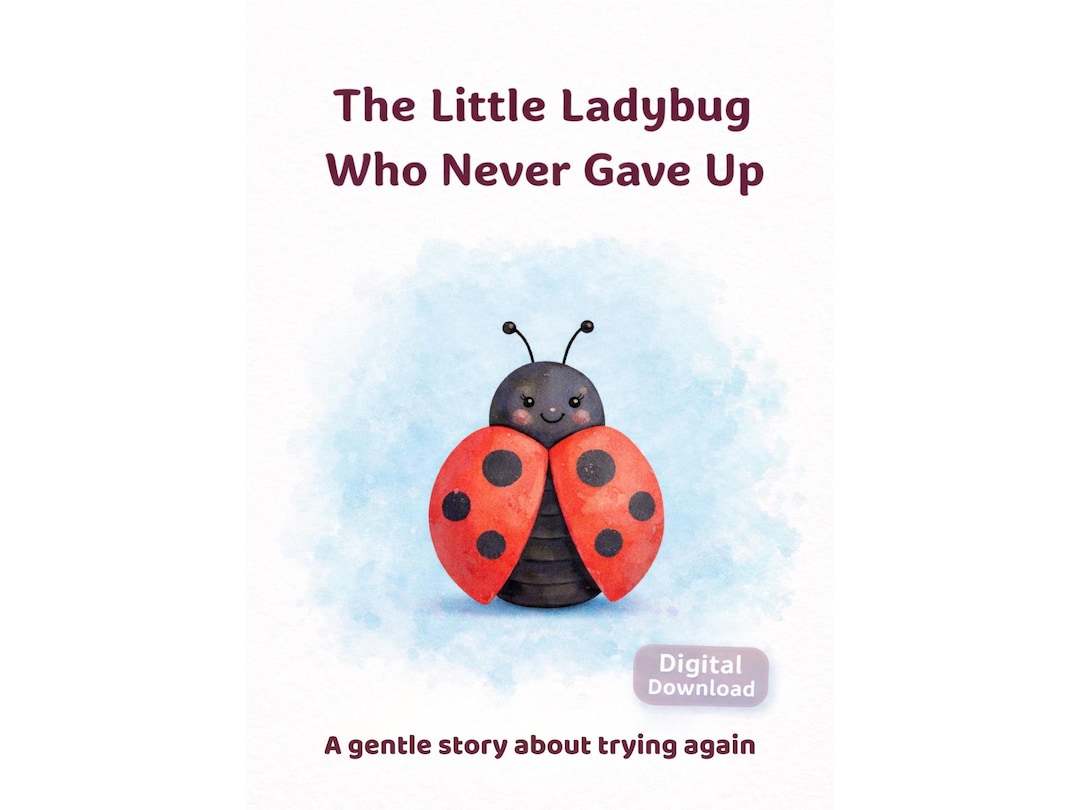 Ladybug Picture Book | Growth Mindset Story for Kids (PDF Download) - Etsy