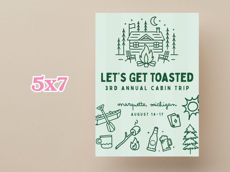 Cabin Trip Itinerary Template, Weekend Agenda, Canva Editable ...