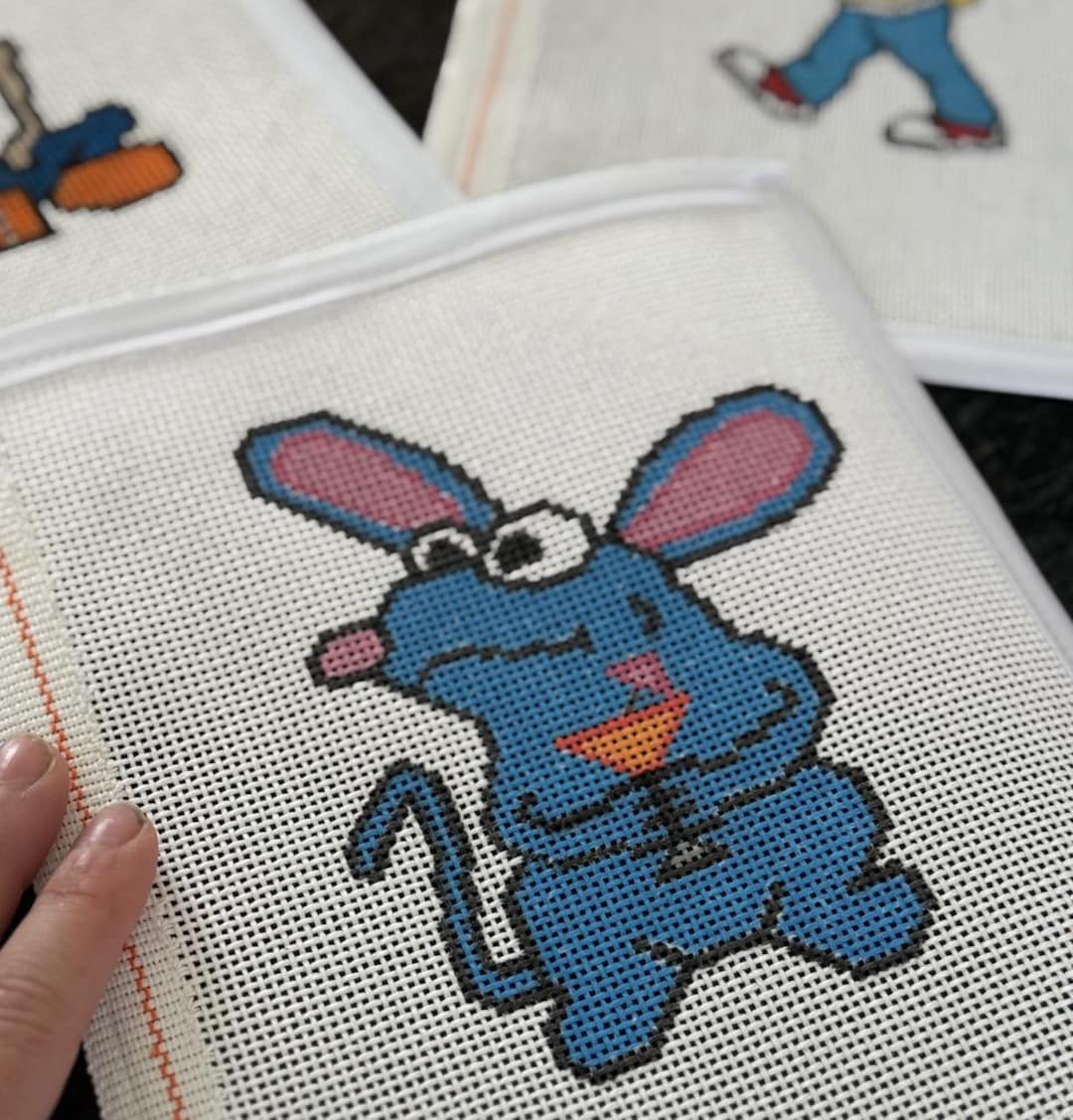 Tutter the Mouse Needlepoint Canvas - 00's Nostalgia, Hand-painted ...