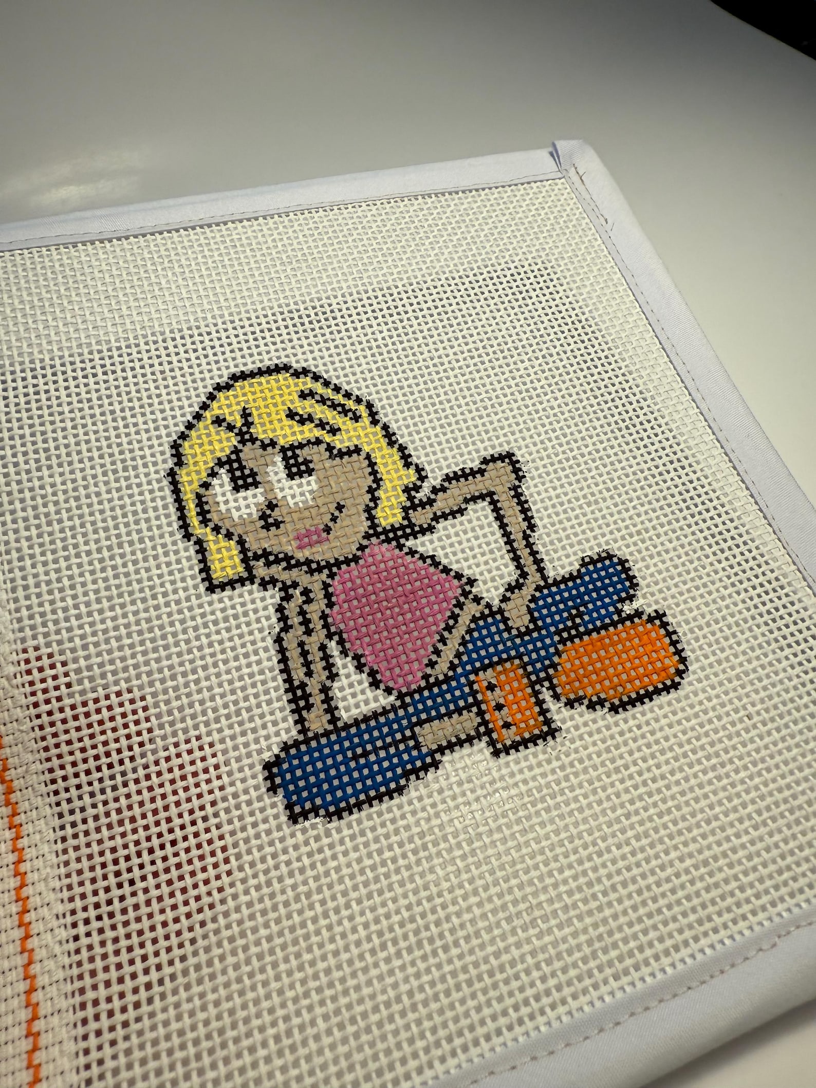 Lizzie Mcguire Needlepoint Canvas - 00's Nostalgia, Hand-painted ...
