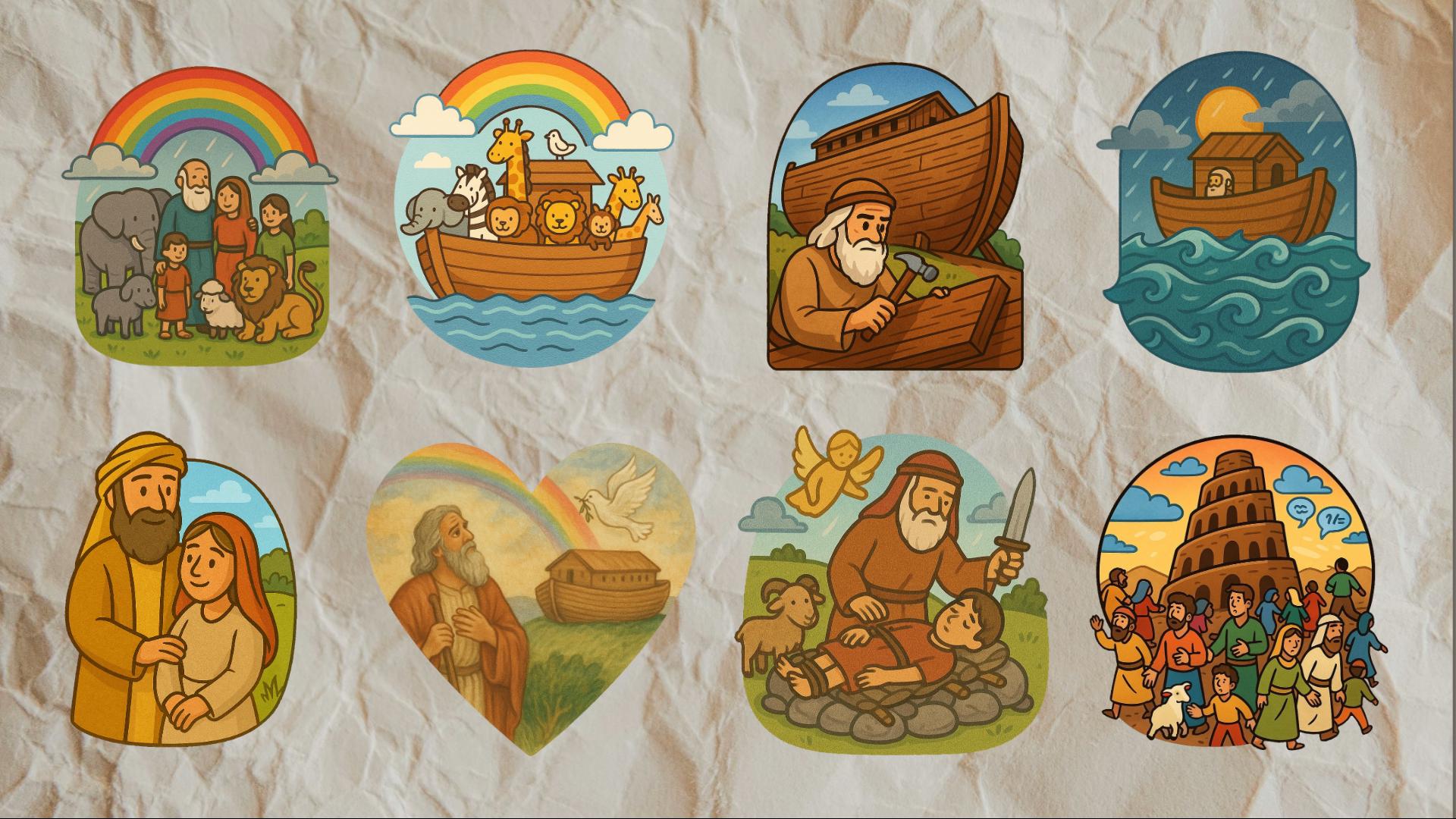 Bible Stickers for Study - 30 Christian Art Inspired by the Book of ...