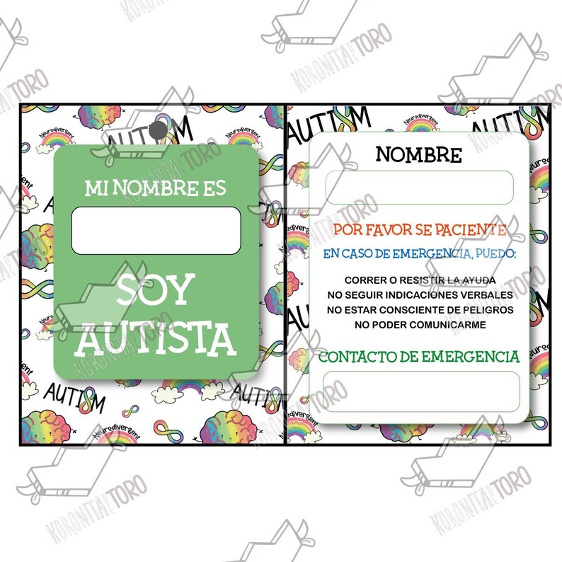 Autism Emergency ID Cards: Printable Information for Children & Adults ...