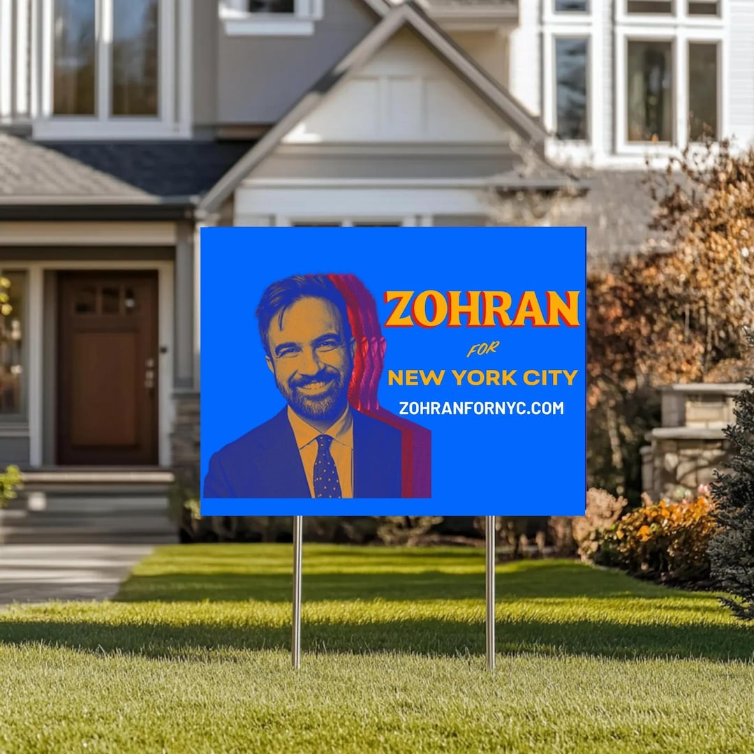 Mayor Mamdani 2025 Yard Sign, Zohran for NYC Sign, Nyc’s First Muslim ...