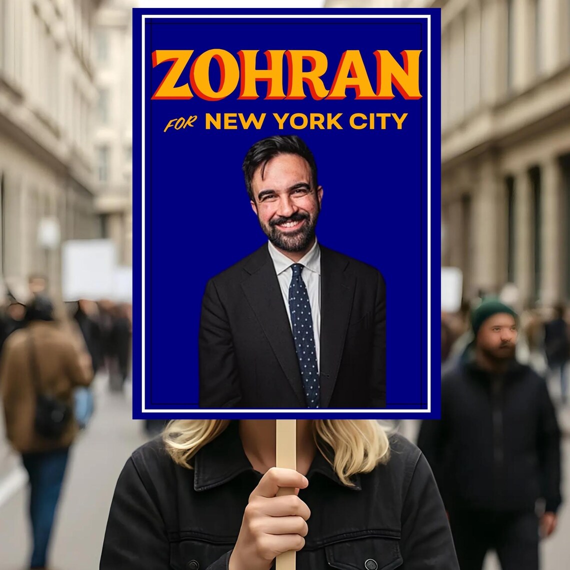 Mayor Mamdani 2025 Sign, Nyc’s First Muslim Mayor Sign, Zahran New York ...
