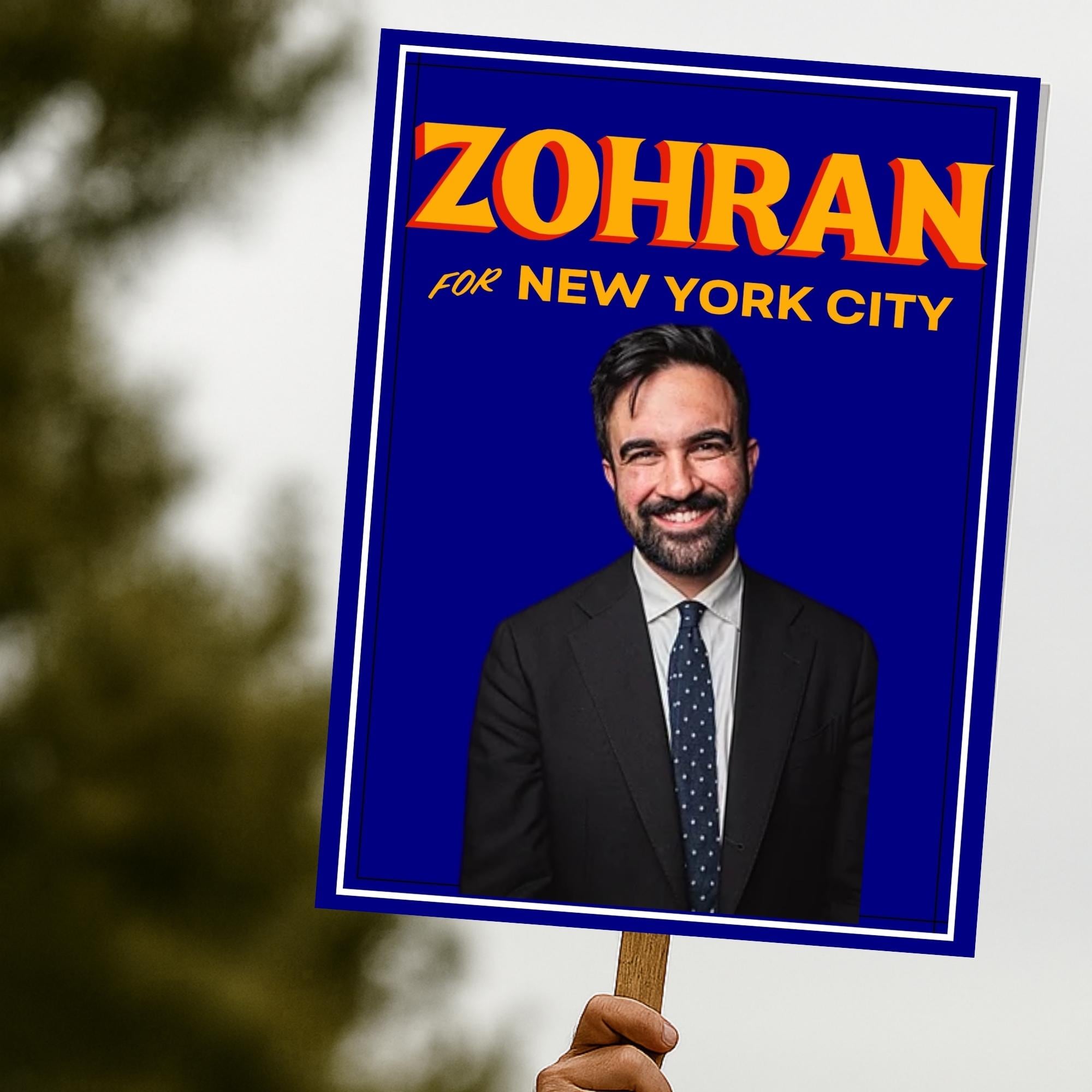 Mayor Mamdani 2025 Sign, Nyc’s First Muslim Mayor Sign, Zahran New York ...