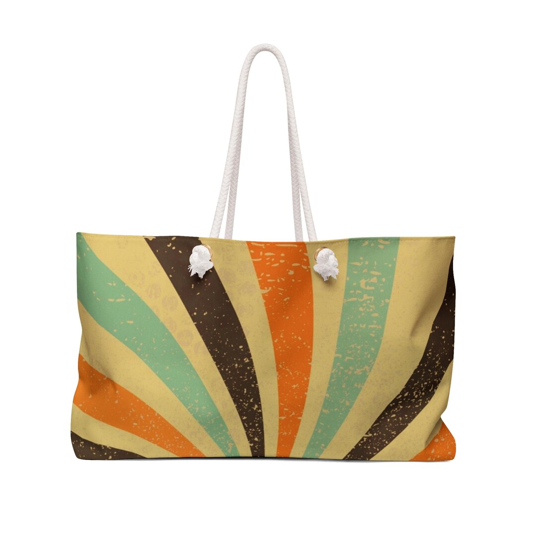 Rustic Retro Vibe Weekender Bag - Travel Tote, Beach Carryall ...