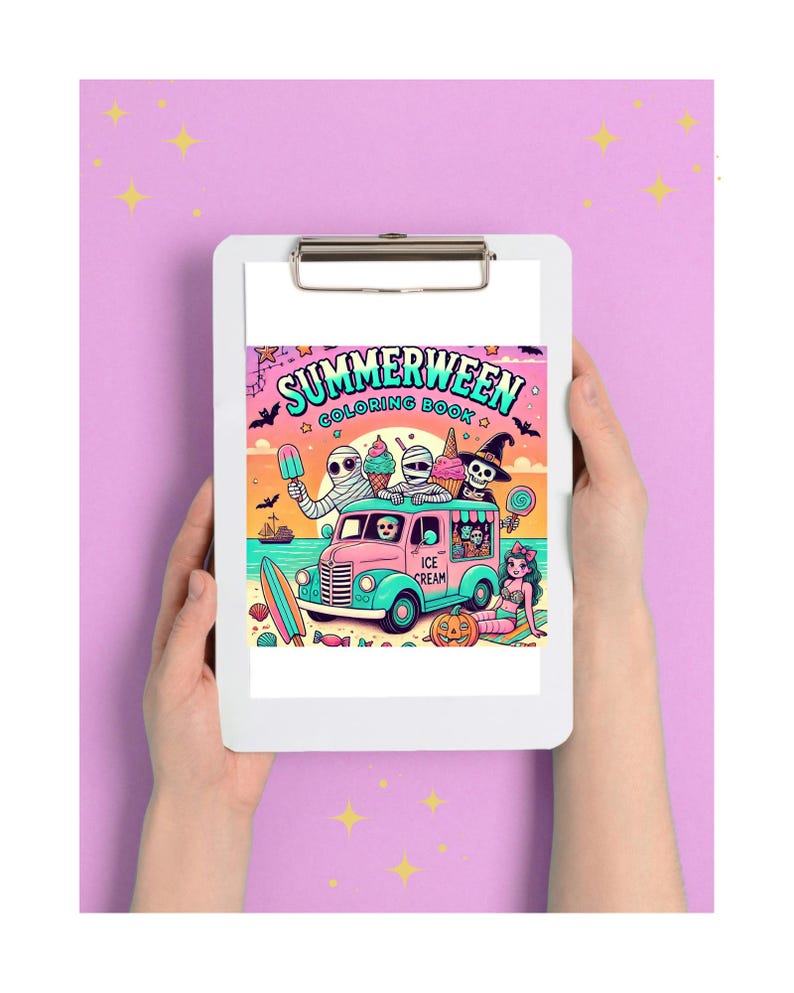 Summerween Coloring Book – Cute Spooky Beach Scenes, Halloween Meets ...