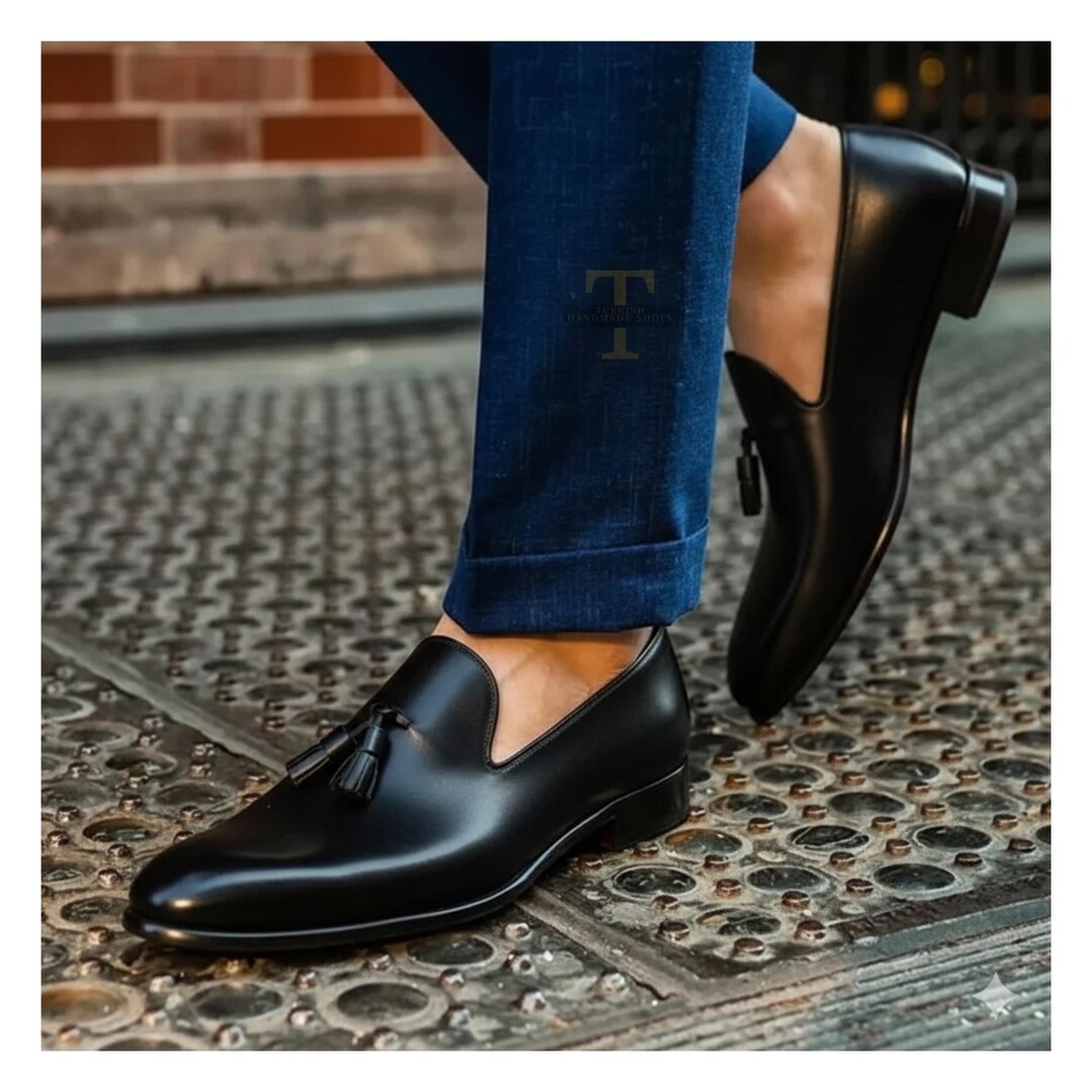 Tailor Made Goodyear Welted Pure Leather Mocasian Tassels Shoes, Loafer ...