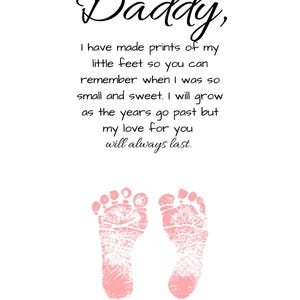 Father’s Day Poem Footprint Craft - Etsy