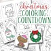 Printable Christmas Coloring Countdown, Kids Christmas Coloring Pages ...
