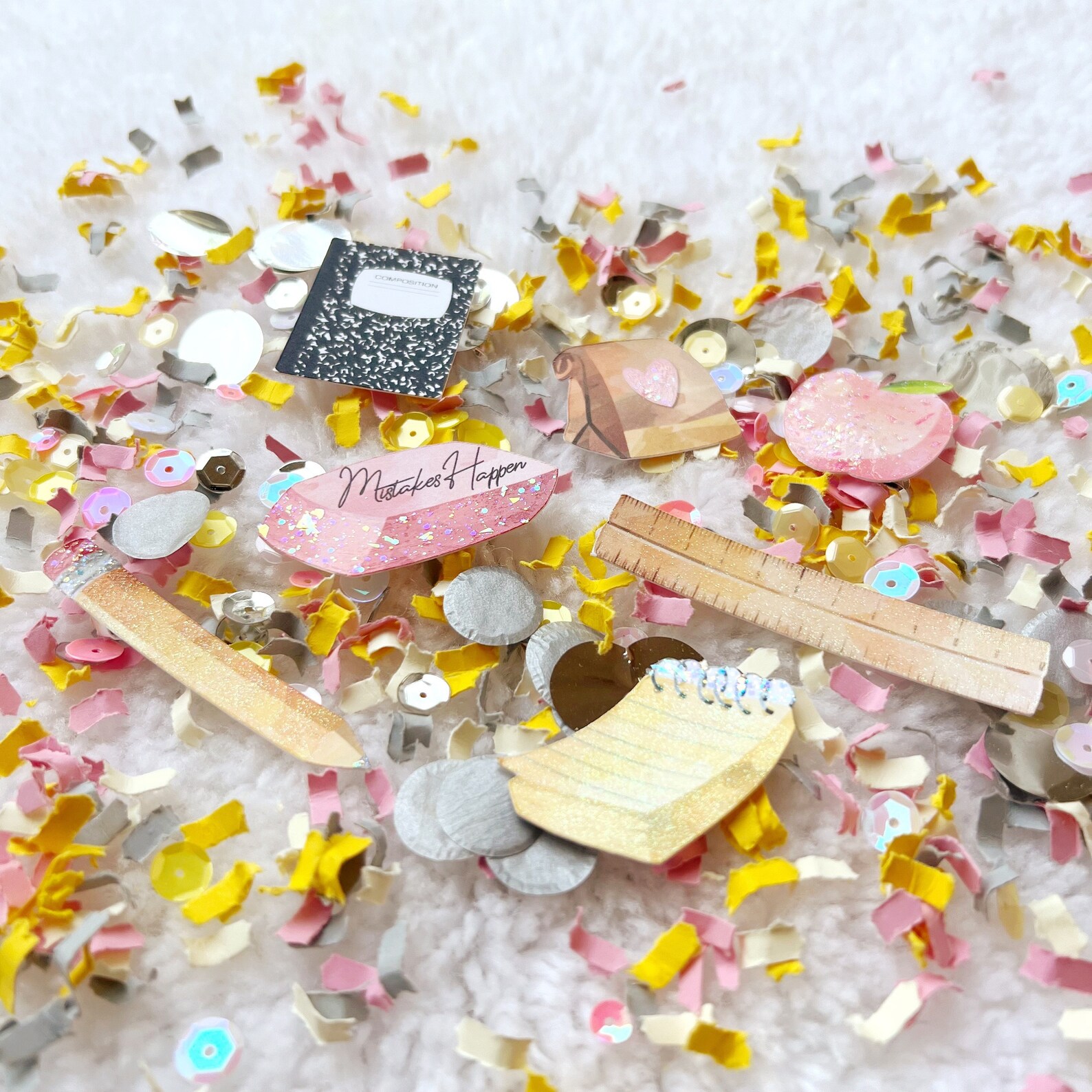 School Pencil Confetti, End of School Year Confetti, Yellow Pencil ...