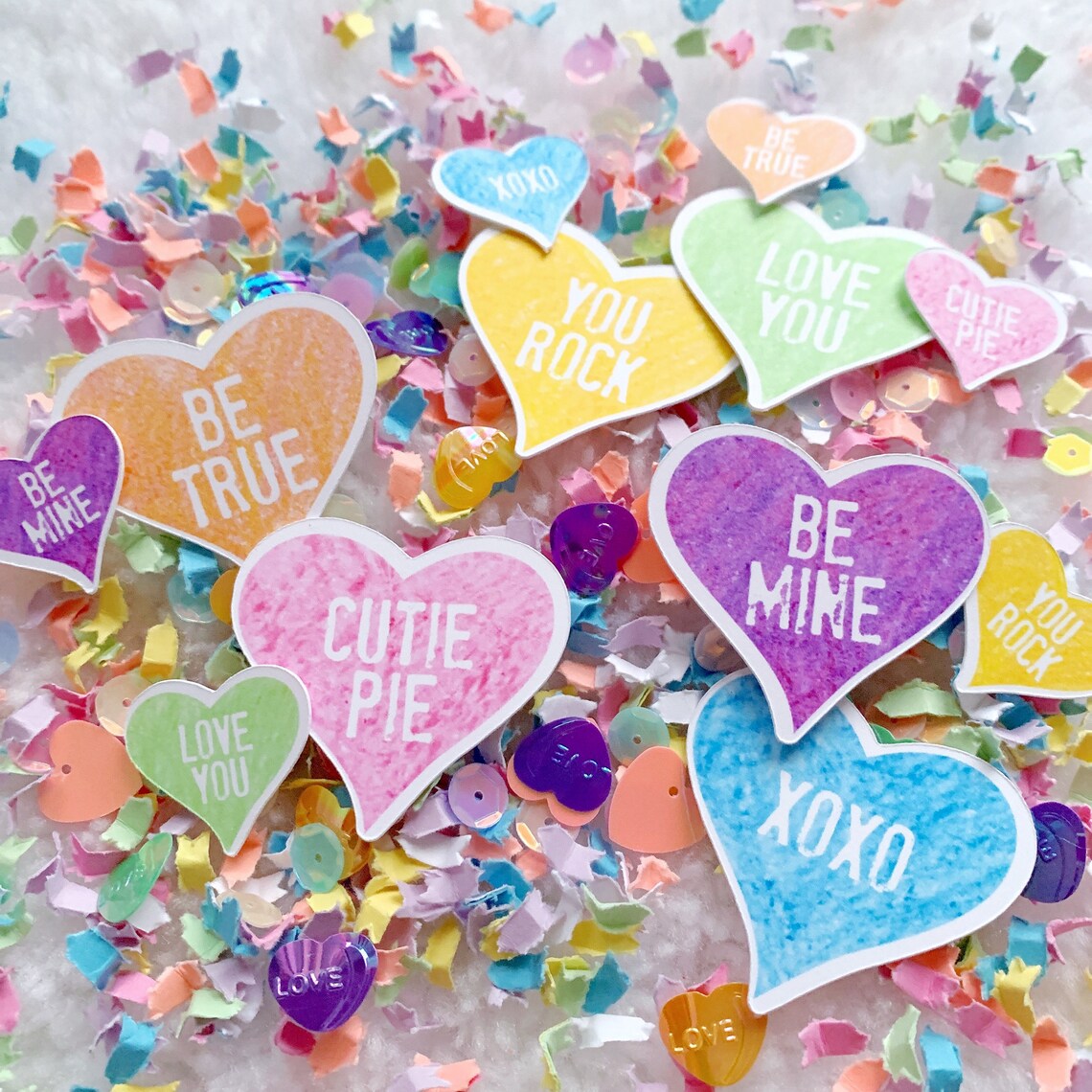 Conversation Hearts Decor Valentine's Day Confetti - Etsy