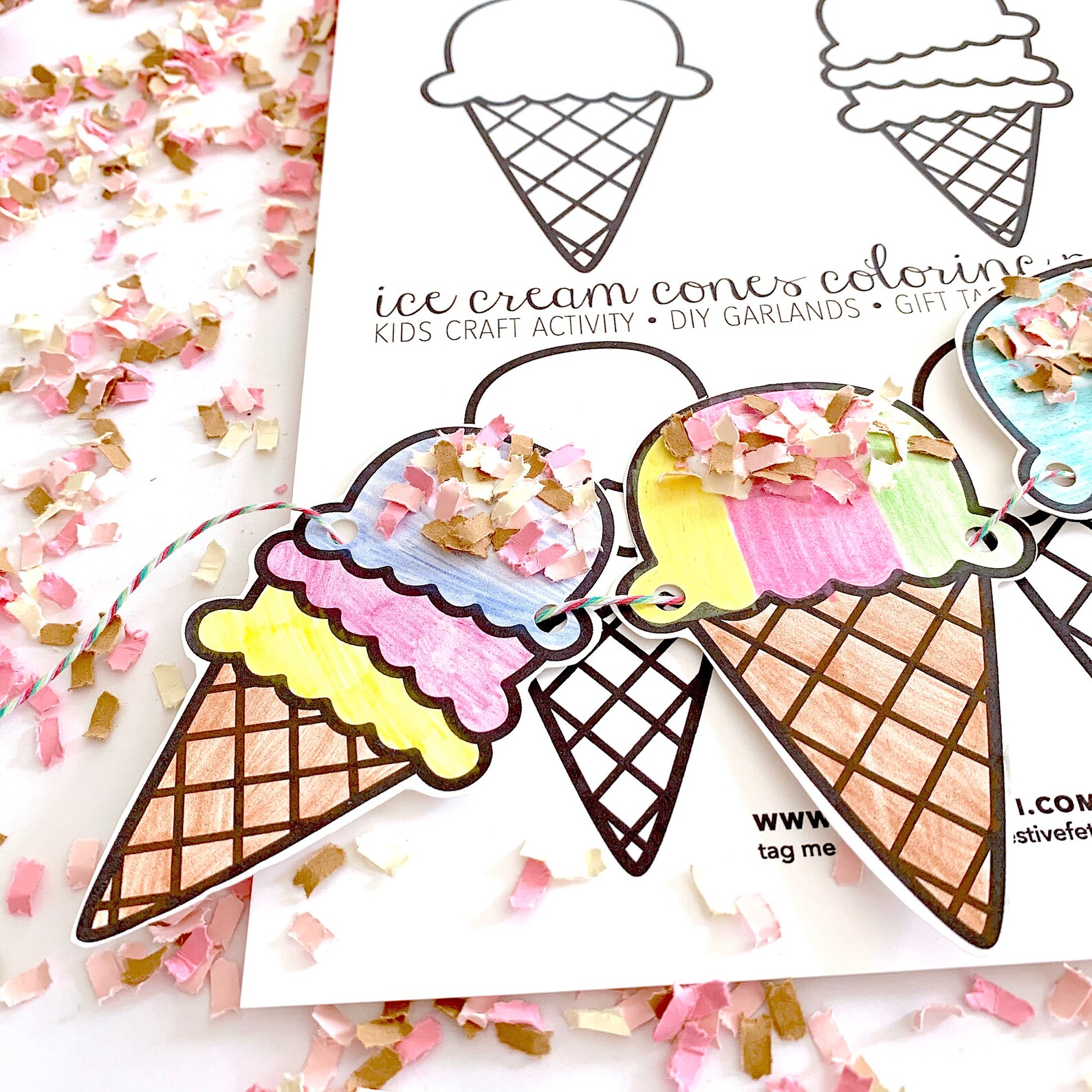 15 Festive Fetti Coloring Pages Kids Coloring Crafts Summer - Etsy