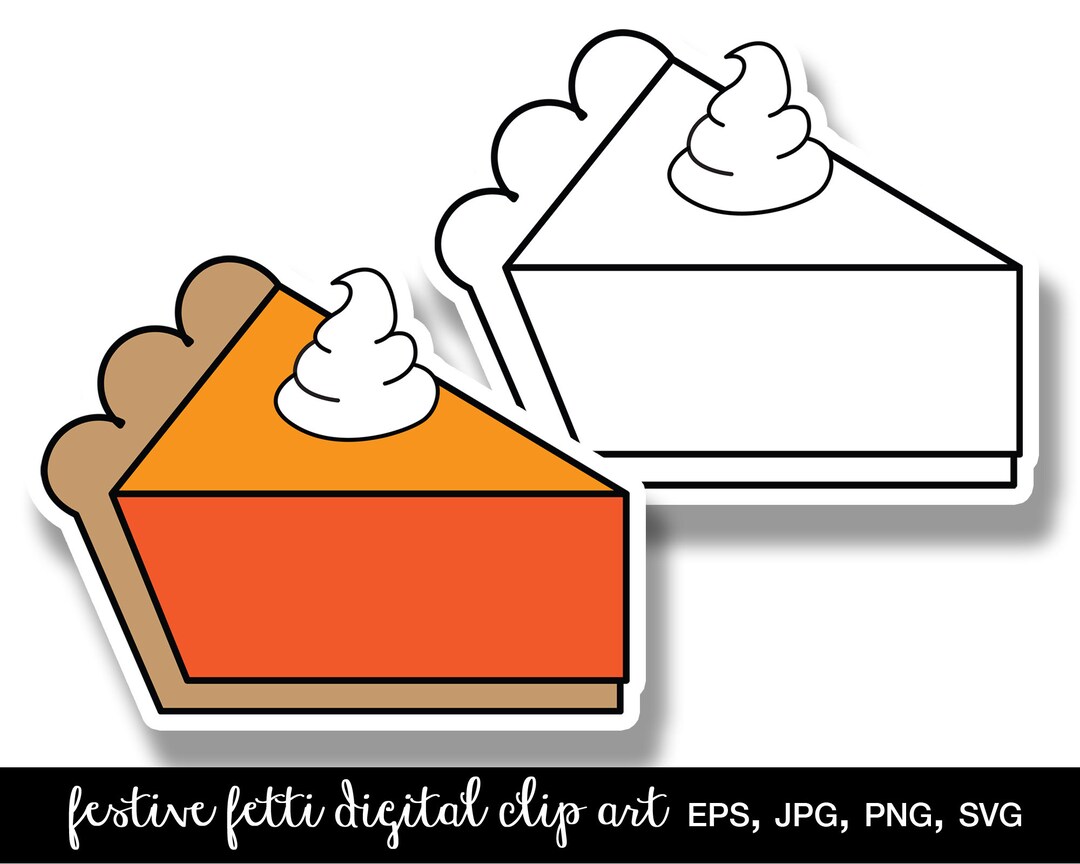 Pumpkin Pie Clip Art, Thanksgiving Dessert Clipart, Eps, Jpg, Png, Svg ...