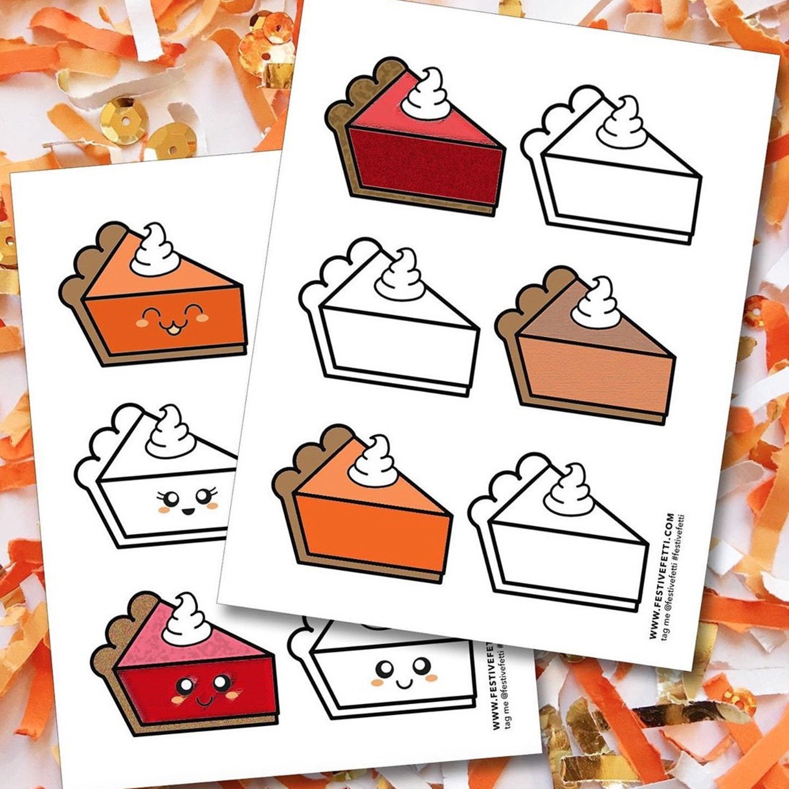 15 Festive Fetti Coloring Pages Kids Coloring Crafts Summer - Etsy