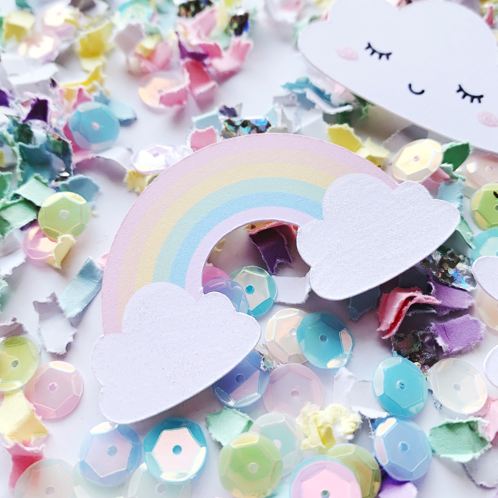 Pastel Rainbow Confetti Rainbow Birthday Party Rainbow Baby - Etsy