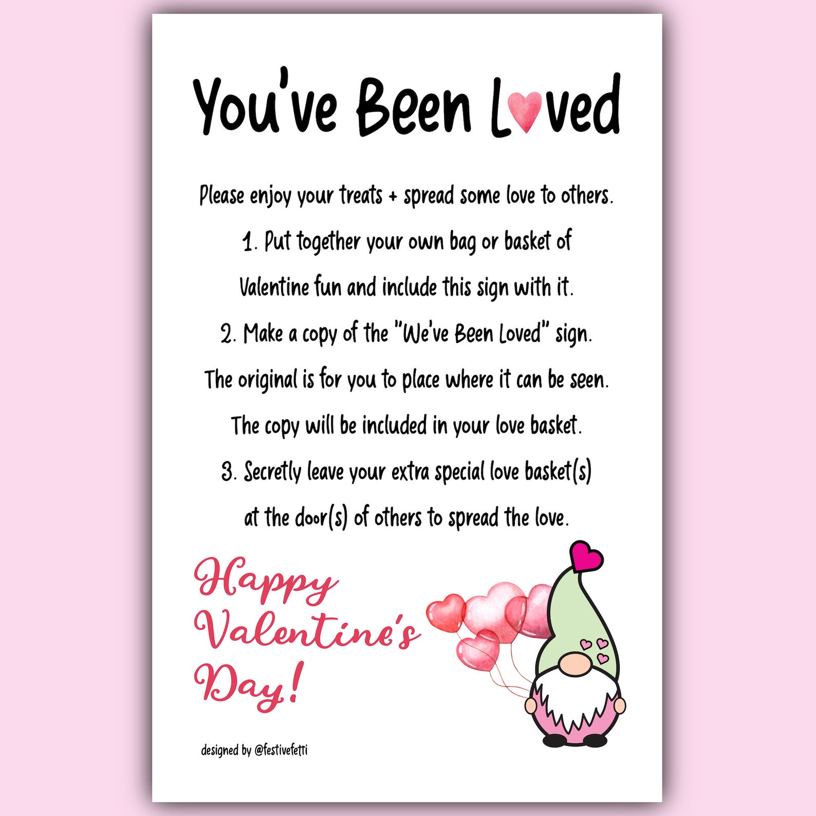 Valentine Neighbor Treats Printable Valentine Fun Youve | Etsy