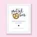 Pretzel Bar Sign, Printable Wedding Sign, Thanks Helping Us Tie the ...